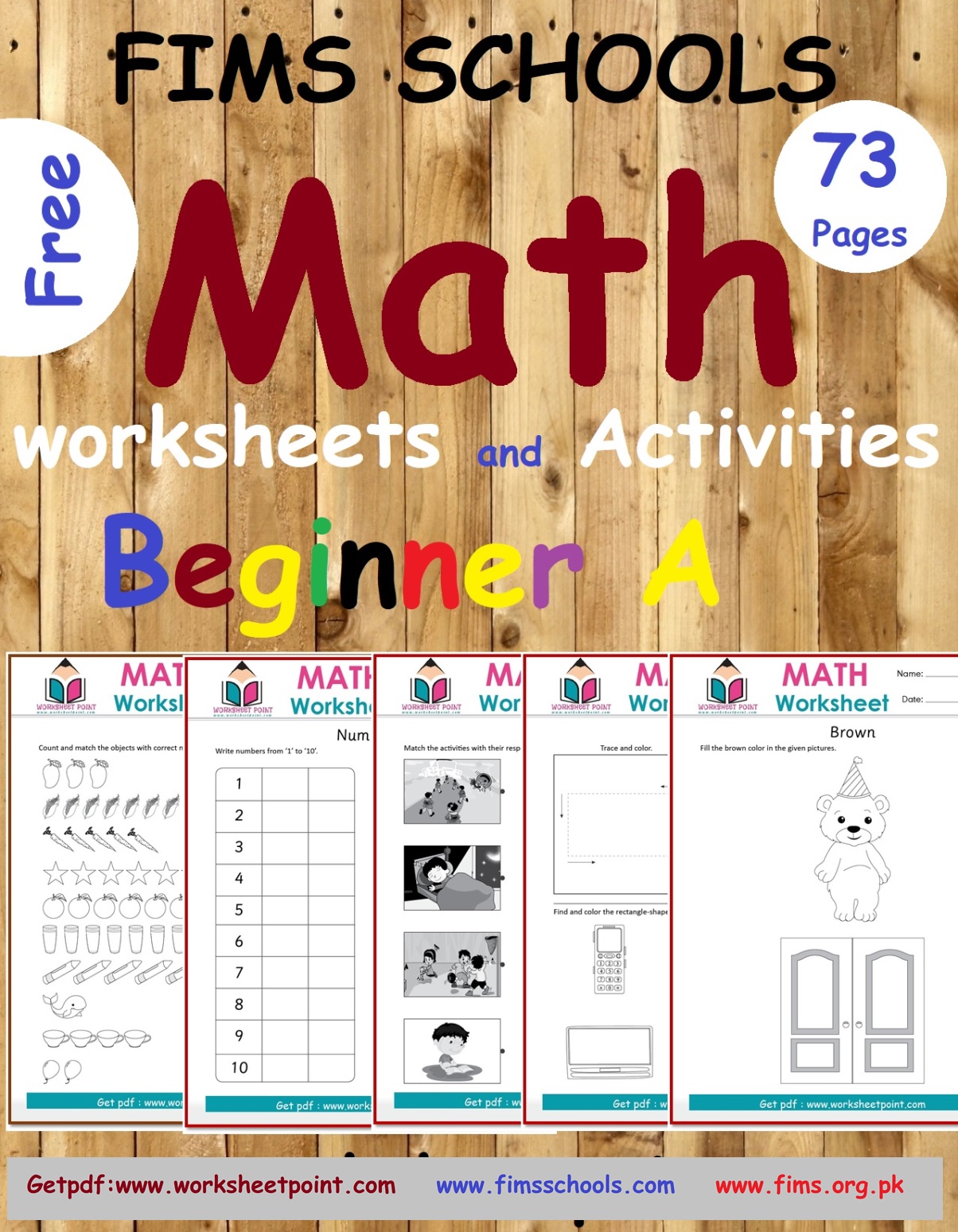 Math Activity Workbook Beginner A - Free Printable Worksheets- Download Pdf